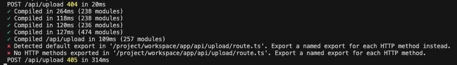 How to fix this Next.js error: No HTTP methods exported in… Export a named export for each HTTP ...